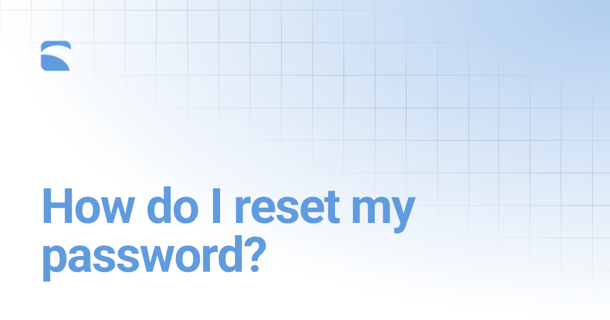 How do I reset my password? | Fast-Weigh Knowledge Base